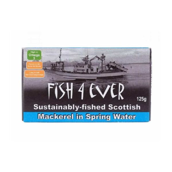 Fish 4 Ever – Scottish Mackerel In Spring Water (125g/pc | 10pcs/case ...